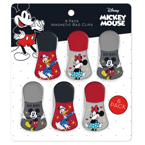 Disney Magnetic Chip Clips Set Of 6 Bag Clips For Food