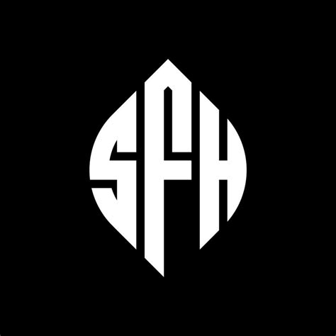 Sfh Circle Letter Logo Design With Circle And Ellipse Shape Sfh