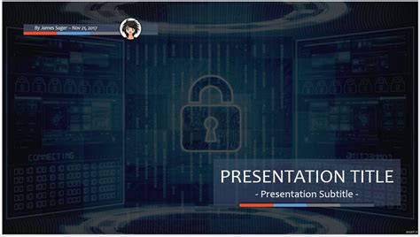 Free Computer Security PPT SageFox PowerPoint Templates
