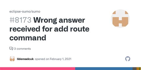 Wrong Answer Received For Add Route Command · Issue 8173 · Eclipse