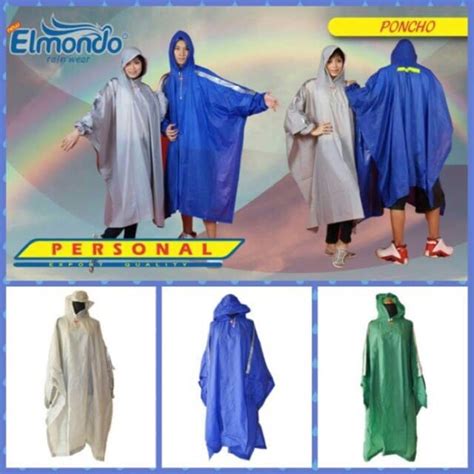 Jual Jas Hujan Elmondo Original Jas Hujan Ponco Lengan Personal Jas Hujan Poncho Dewasa Mantel