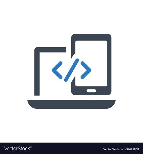 Adaptive Coding Icon Royalty Free Vector Image
