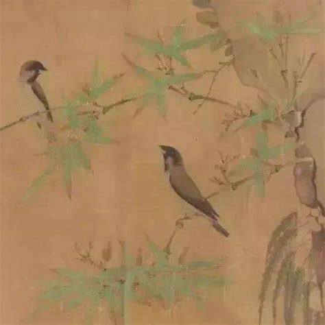 宋徽宗赵佶竹禽图现藏于美国大都会艺术博物馆 画法 局部 绘画