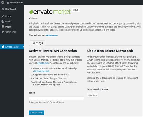 Envato Market Wordpress Plugin