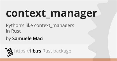Contextmanager — Rust Library Librs