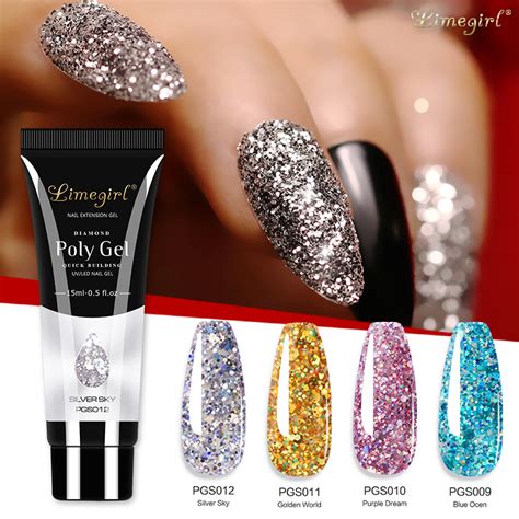 Limegirl Glitter Diamond Poly Nail Gel Series Pgs001 Pgs012 Limegirlstore
