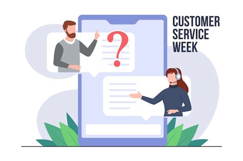 Free Vector Flat Customer Service Week Illustration
