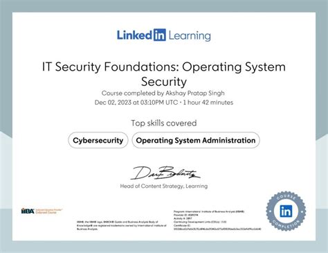 Akshay Pratap Singh On Linkedin Just Finished It Security Foundations Operating System