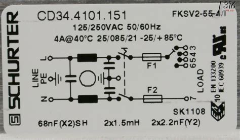 SCHURTER POWER ENTRY MODULE W LINE FILTER FKSV I J Gallery