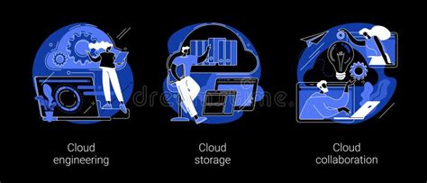 Cloud Based Computing Abstract Concept Vector Illustrations Stock Vector Illustration Of