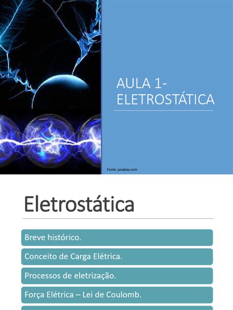 Aula 2 Eletrostática Pdf Eletrostática Eletricidade