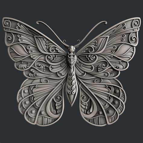 3d Stl Models For Cnc Router Butterfly Etsy