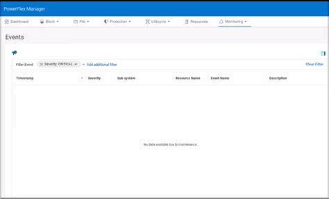 PowerFlex 4 X PowerFlex Management Platform No Events Seen And