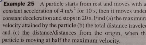Answered 2 Example 25 A Particle Starts From Rest And Moves With A