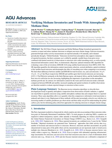 Pdf Verifying Methane Inventories And Trends With Atmospheric Methane Data