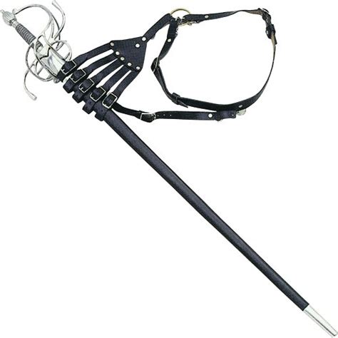 Leather Belt With Rapier Holster