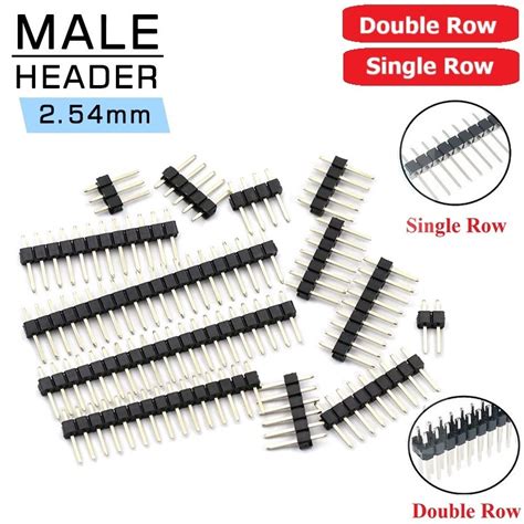 Straight Pin Header [male] Single Double Row 2p 3p 4p 10p 40p 2