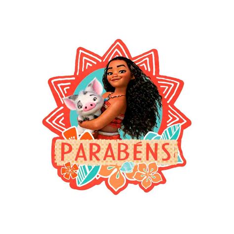 Decoração De Bolo Cenário Moana Regina 6und