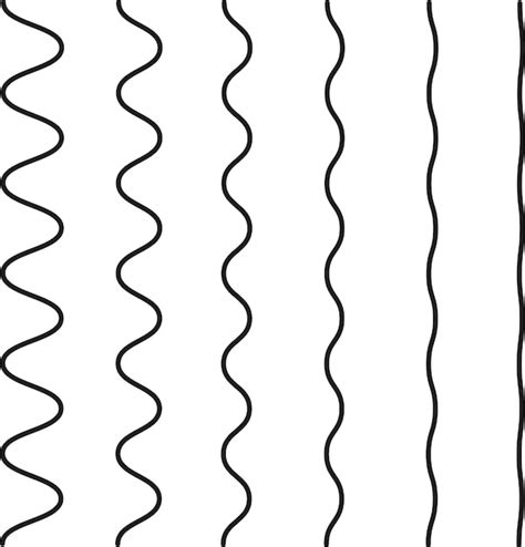 Premium Vector Line Wavy Seamless Pattern Repeating Black Lines Isolated On White Background