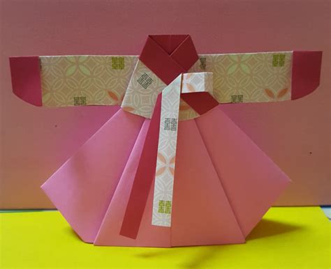 색종이로 한복접기 네이버 블로그