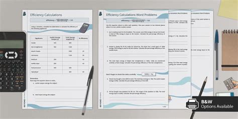Energy Efficiency Calculations Teacher Made Twinkl Energy Efficiency Calculations Teacher Made Twinkl