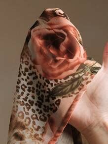 Anewsta Women S Floral Leopard Print Bow Collar Blouse Chic Elegant Autumn Winter SHEIN USA