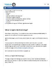 Agile Methodology And Its Framework Scrum Lean Kanban XP FDD Pdf