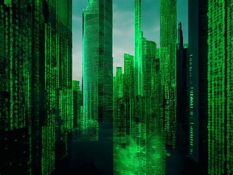Premium Photo Matrix Of Binary Numbers Scifi Background Binary