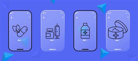 의학 세트 아이콘 응급 처치 키트 서류 가방 골절 의사 약국 드레싱 구급차 스포이드 주입 석고 심장 건강 관리 개념
