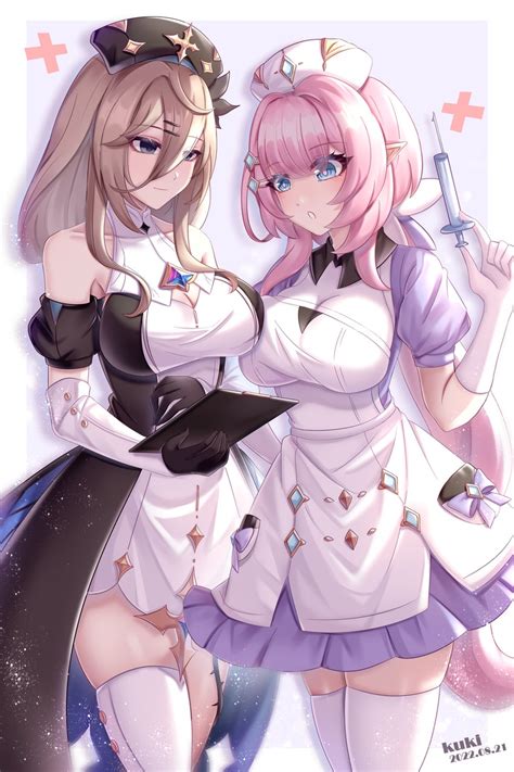 Elysia And Aponia Honkai And More Drawn By Cutescookie Danbooru