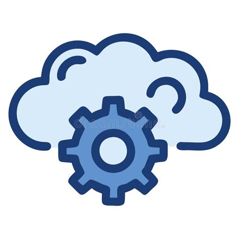 Cloud Configuration Gear Settings Technology Stock Vector Illustration Of Process Cloud