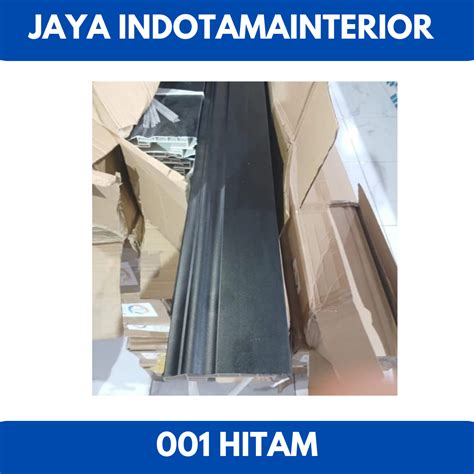 Lis Plint Lantai Plank PVC Panjang 395 Cm Harga Per Batang 001 HITAM