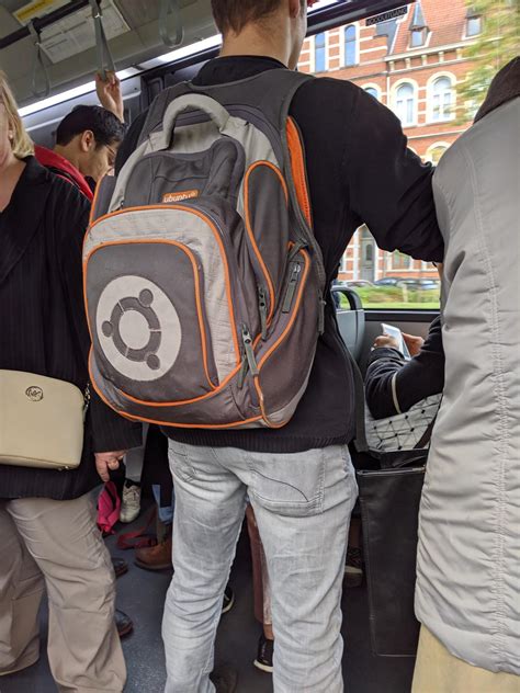 Spotted This Guy In The Bus Today R Ubuntu