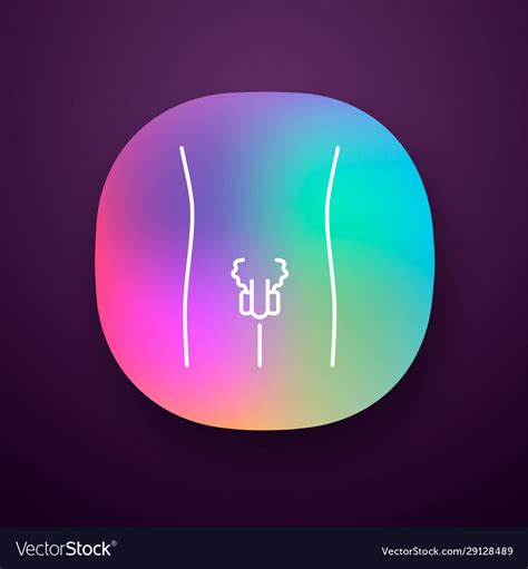 Ill Men Reproductive System App Icon Sore Human Vector Image