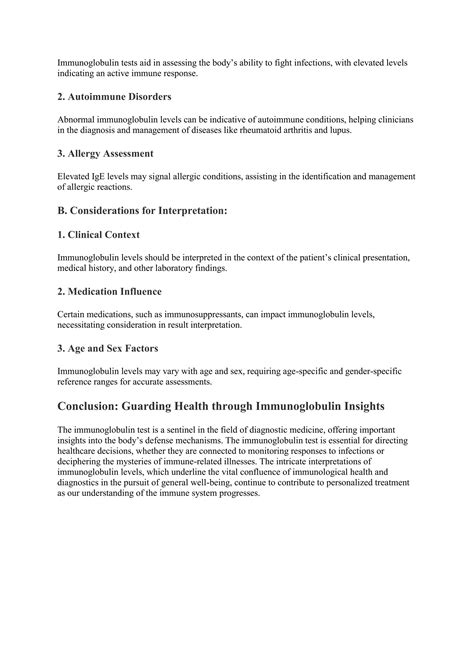 Immunoglobulin Test Impact Of High Immunoglobulin Levels Iga The Lifesciences Magazine Pdf