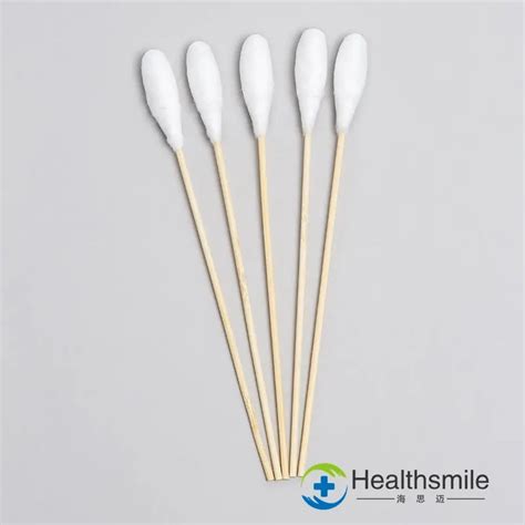 News Healthsmile Brand Wooden Stick Cotton Swabs