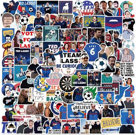 Buy Ted Lasso Stickers 100 Pack Water Bottle Laptop Skateboard Sticker