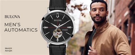 Amazon Bulova Men S Classic Aerojet 3 Hand Automatic Leather Strap