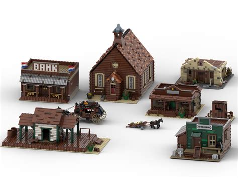 Lego Moc Western Town By Huebre Rebrickable Build With Lego