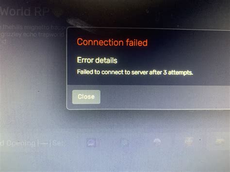 I Cant Get Pass The Attempt Connection Fail Screen FiveM Client Support Cfx Re Community