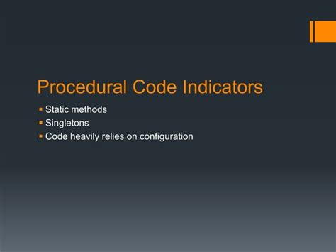 Code From Procedural To Object Oriented Ppt