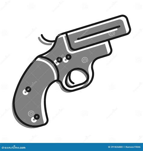 Linear Icon Emergency Signal Gun Weapon To Launch Signal Projectiles