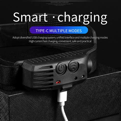 Lámpara Cob Led Faro Sensor Faro Linterna Usb Al Aire Libre Camping