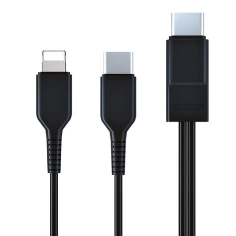 Multi Charging Cable 2 In 1 Usb C To Type C And Lighting Charging