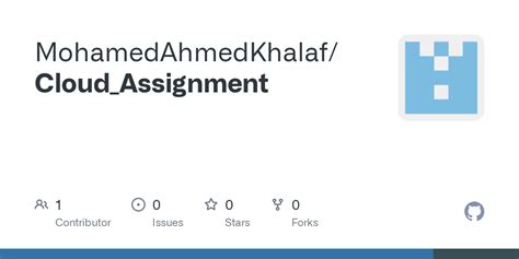GitHub MohamedAhmedKhalaf Cloud Assignment