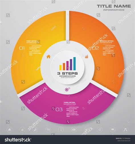 Modern 3 Steps Cycle Chart Infographics Stock Vector Royalty Free