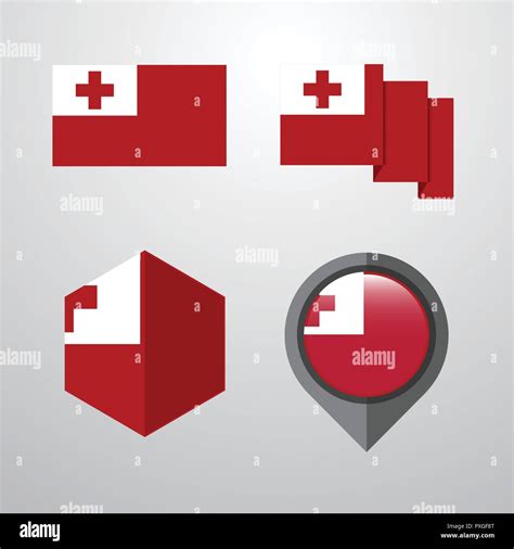 Tonga Flag Design Set Vector Stock Vector Image And Art Alamy