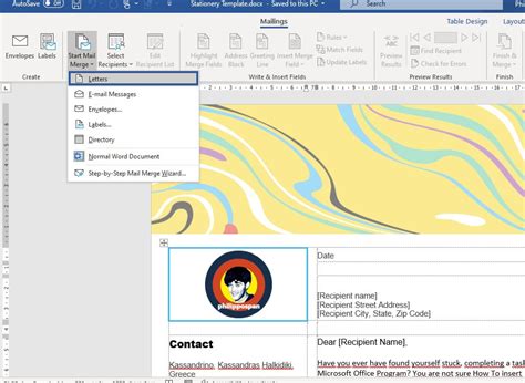 How To Use Mail Merge Via The Ribbon In Microsoft Word Tips Msword