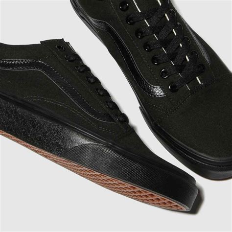 Mens Black Vans Old Skool Trainers Schuh