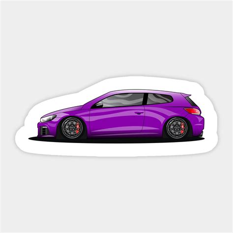 Vw Scirocco Purple Sticker For Sale